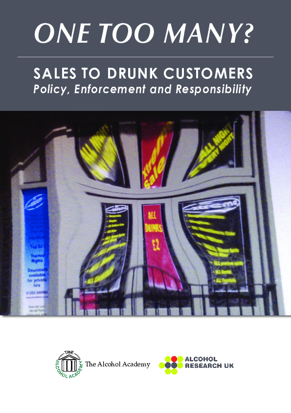 (PDF) Sales to drunk customers: policy, enforcement and responsibility