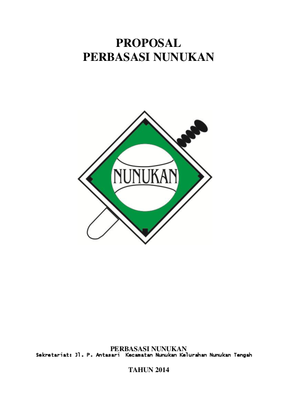 (DOC) PROPOSAL PERBASASI NUNUKAN PERBASASI NUNUKAN