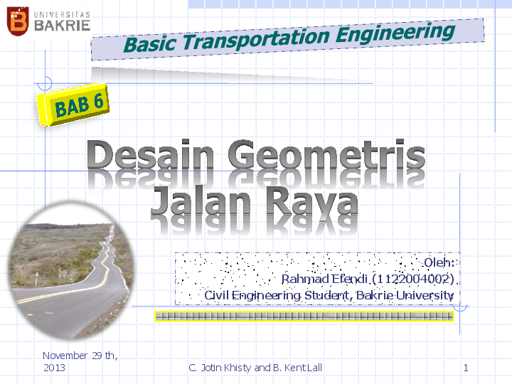 (PDF) Desain Geometris Jalan Raya