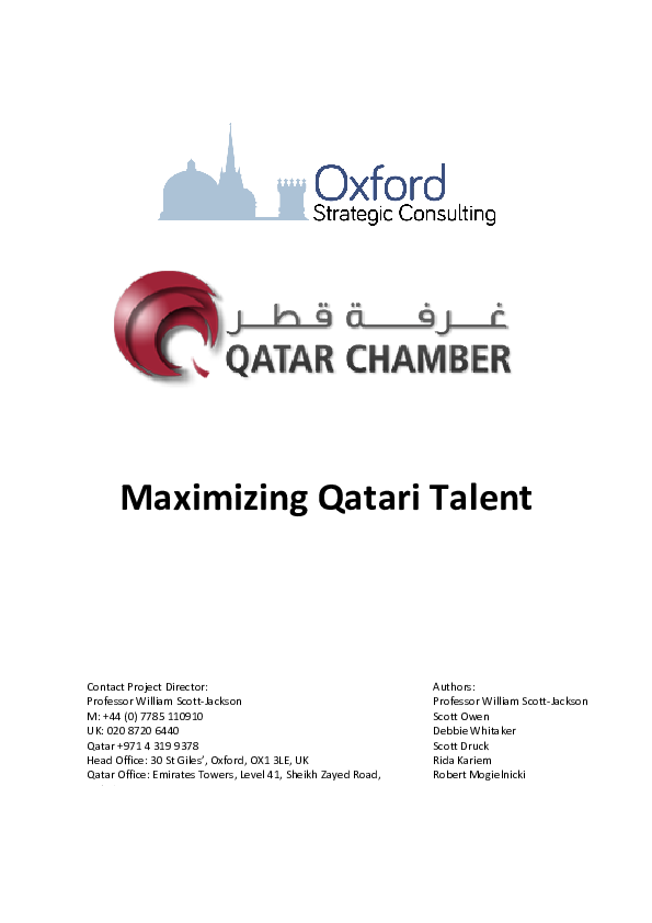 (PDF) Maximising Qatari Talent