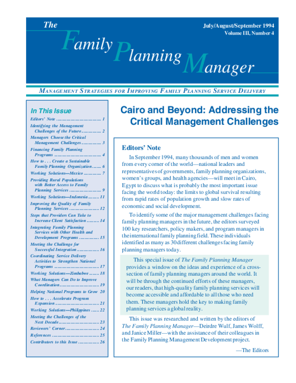 (PDF) Identifying the Management Challenges of the Future