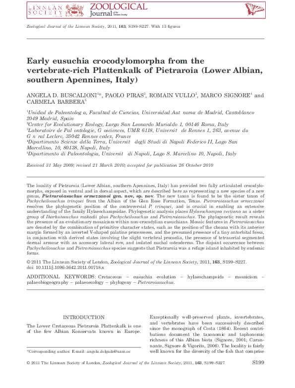 (PDF) Early eusuchia crocodylomorpha from the vertebrate-rich ...