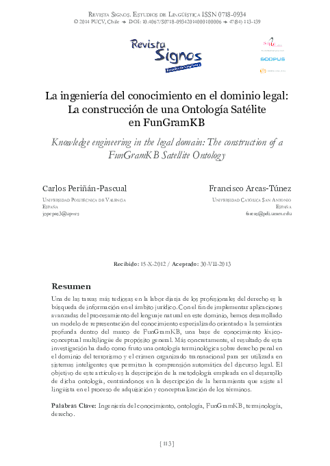 (PDF) Revista signos. estudios de Lingüística issn 0718-0934