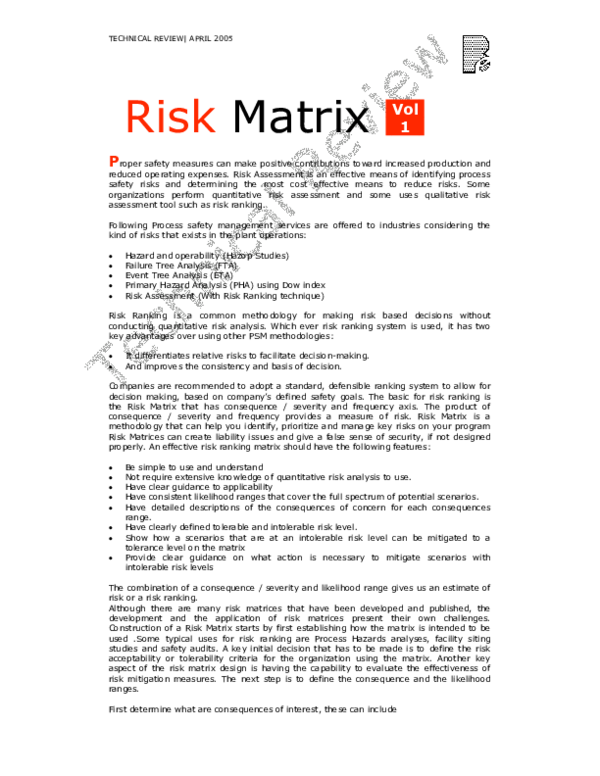 4 box risk matrix