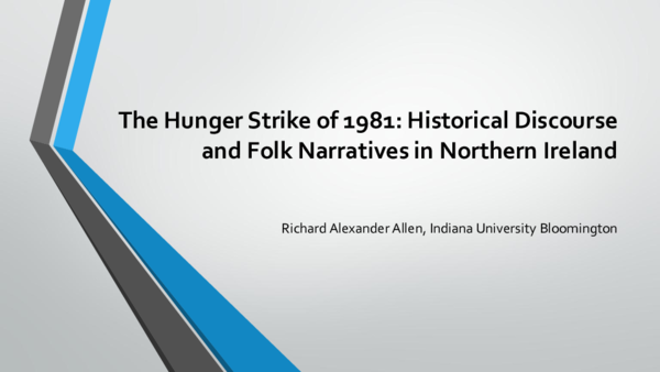 (PPT) The Hunger Strike of 1981: Historical Discourse and Folk ...