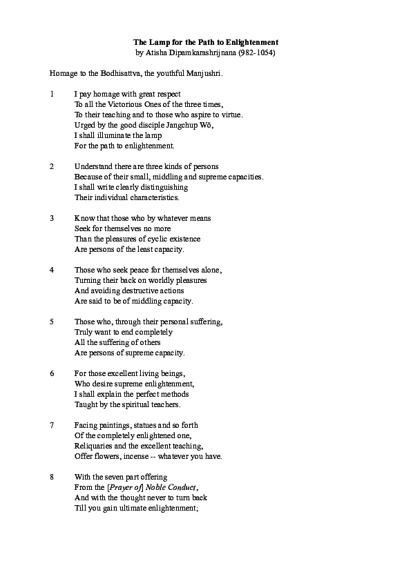 (PDF) The Lamp for the Path to Enlightenment