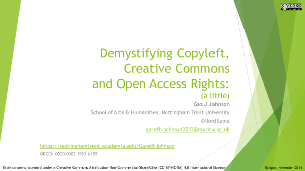 (PDF) Demystifying Copyleft, Creative Commons and Open Access Rights ...