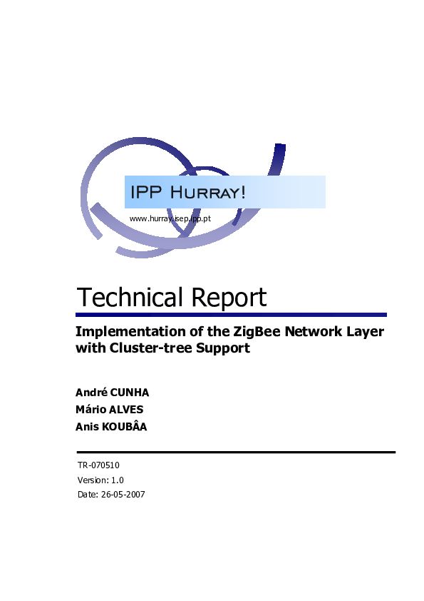 Pdf Implementation Of The Zigbee Network Layer With Cluster Tree Support