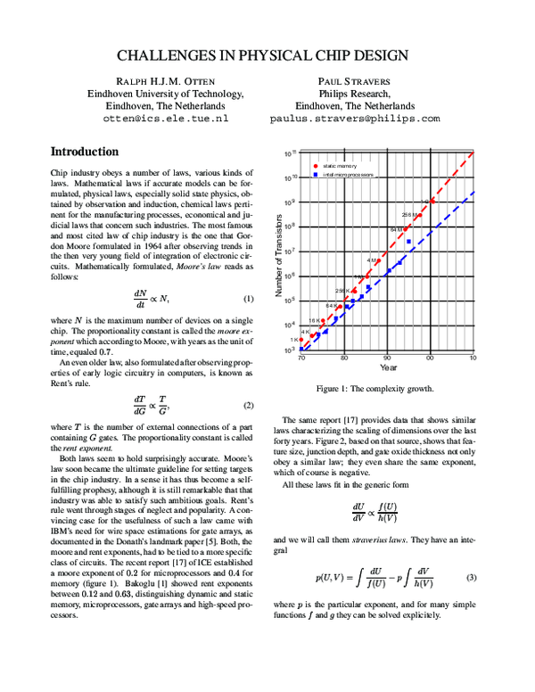 (PDF) Challenges in physical chip design | Paul Stravers - Academia.edu