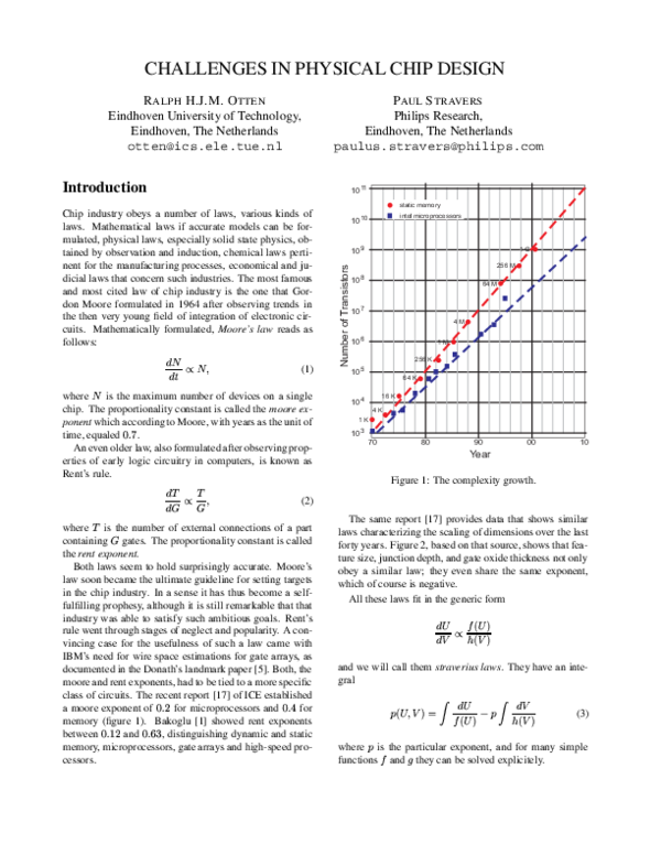 (PDF) Challenges in physical chip design