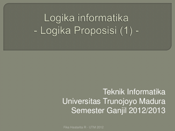 (PPT) Logika-proposisi-1