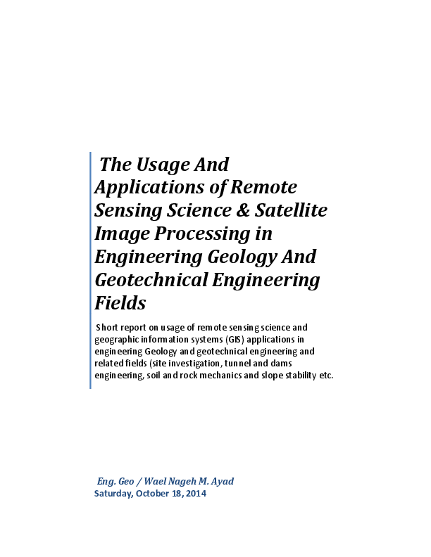 (PDF) The Usage And Applications of Remote Sensing Science & Satellite ...