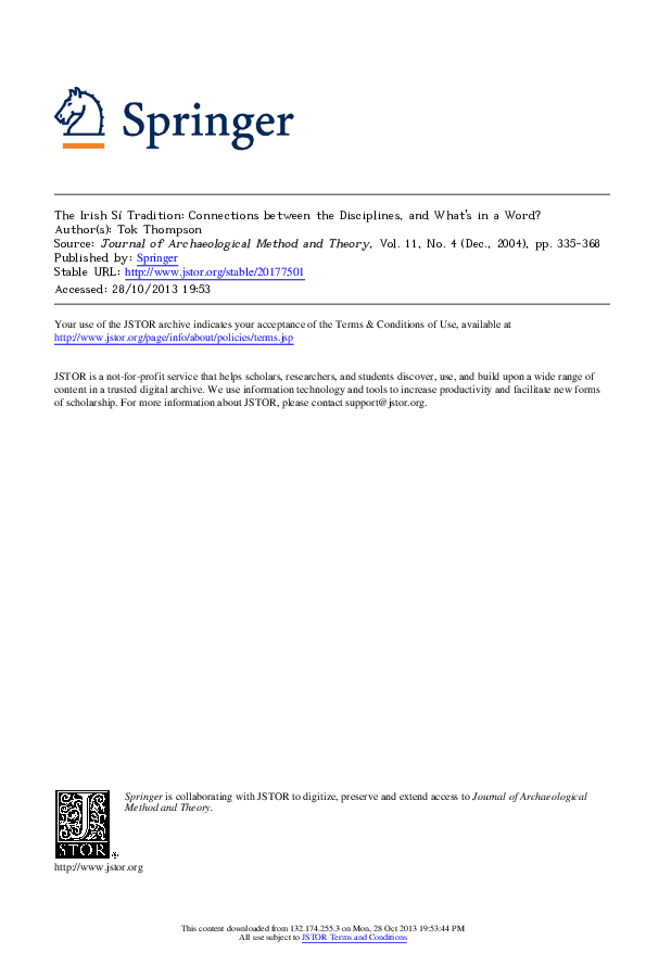 "The Irish Sí Tradition: Connections Between Disciplines, and What’s in ...