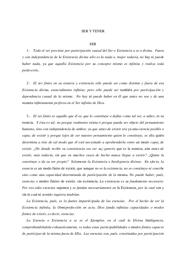 (PDF) SER Y TENER SER