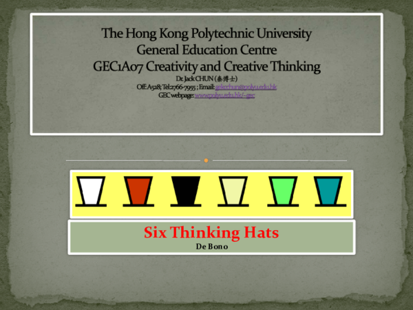(PDF) Six Thinking Hats