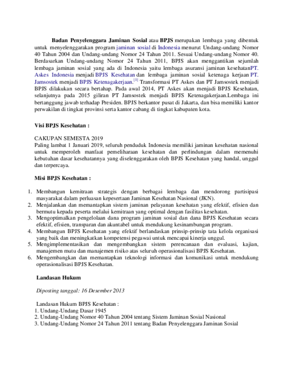 (DOC) Badan Penyelenggara Jaminan Sosial