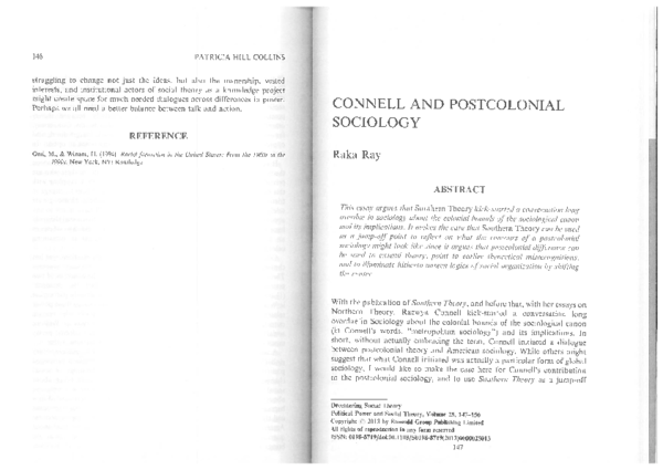 (PDF) Connell and Postcolonial Sociology