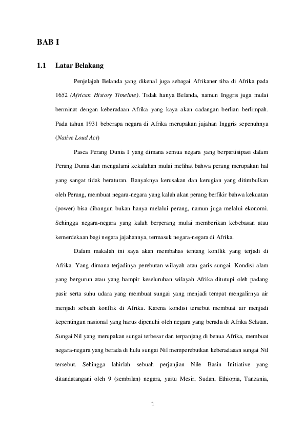 (DOC) Konflik Sungai Nil (DOC) Konflik Sungai Nil