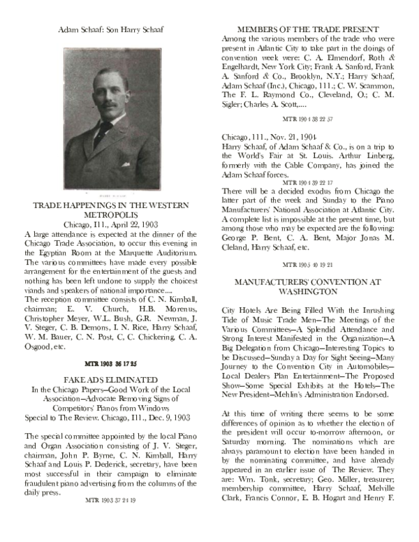 (DOC) Adam Schaaf Piano: Son Harry Schaaf