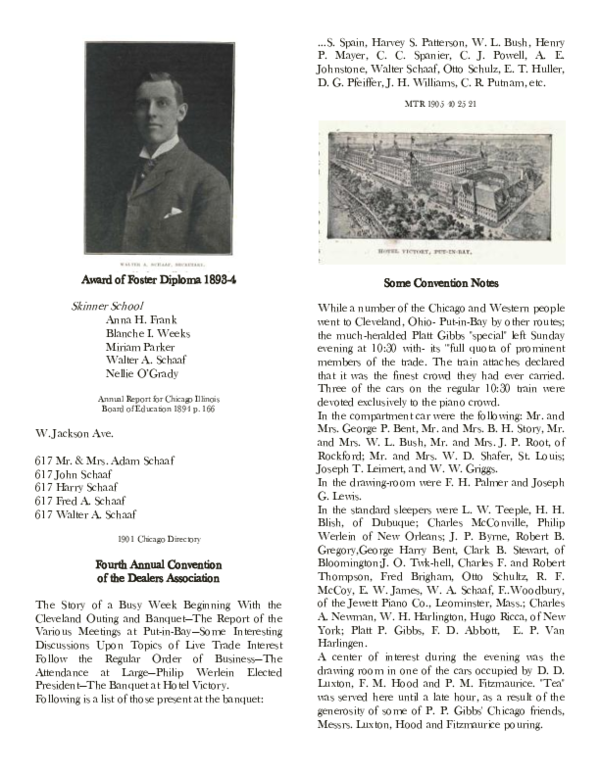 (DOC) Adam Schaaf Piano: Son Walter Schaaf