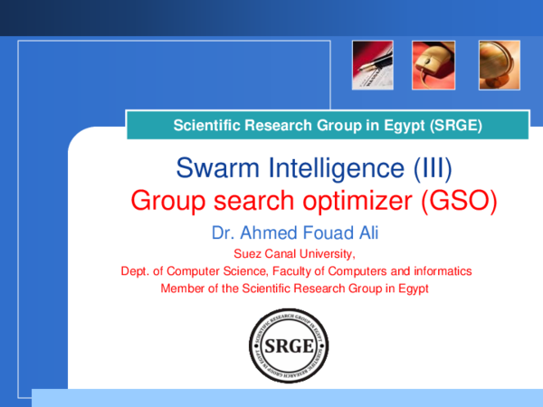(PPT) Group search optimizer (GSO)