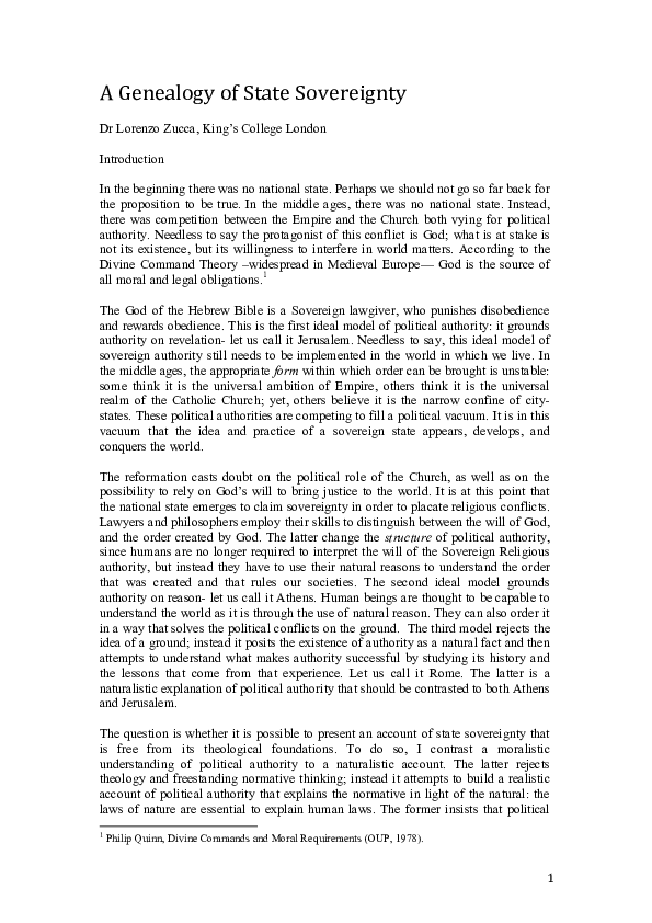 (PDF) PRINCIPLES OF STATE SOVEREIGNTY | Mohamed A B D I Kadiye ...