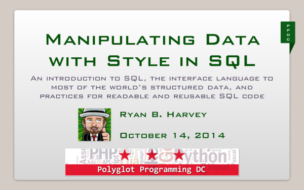 (PDF) Manipulating Data in Style with SQL
