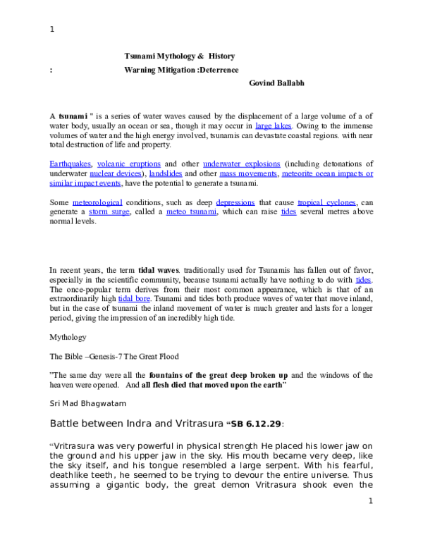 (DOC) Tsunami Warning and Mitigation
