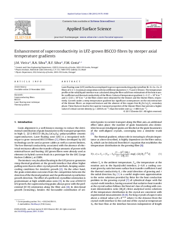 (PDF) Enhancement of superconductivity in LFZ-grown BSCCO fibres by ...