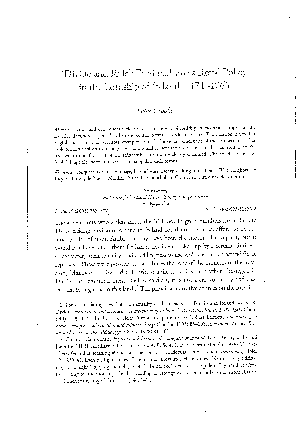 (PDF) 2005a. ‘Divide and Rule: Factionalism as Royal Policy in the ...