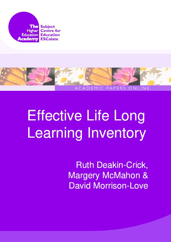 (PDF) Effective Life Long Learning Inventory (ELLI)