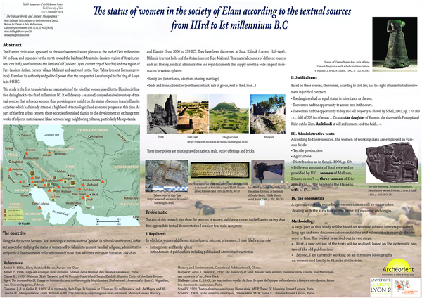 (PDF) Poster, Eighth Symposium of the Melammu project, “The status of ...