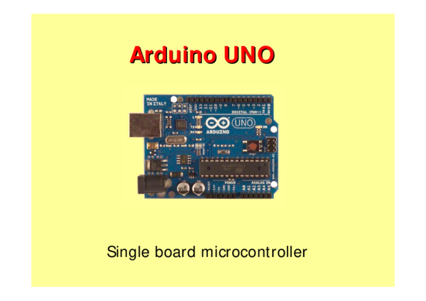 (PDF) Arduino UNO Arduino UNO