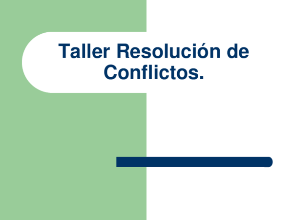 (PPT) TALLER DE RESOLUCION DE CONFLICTOS