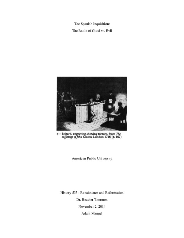 (DOC) The Spanish Inquisition