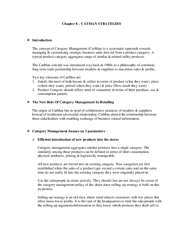 (DOC) Chapter 8 – CATMAN STRATEGIES