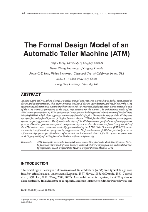 (PDF) The Formal Design Model of ATM