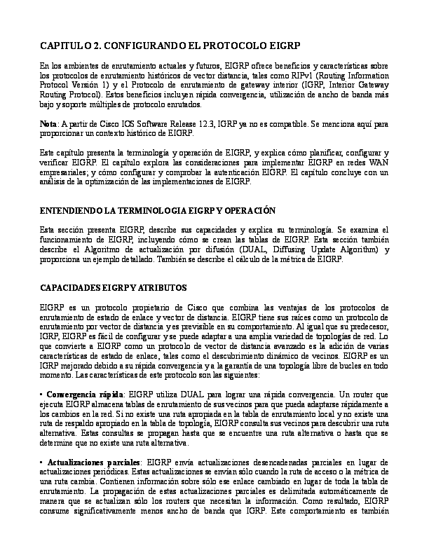 (PDF) CAPITULO 2. CONFIGURANDO EL PROTOCOLO EIGRP