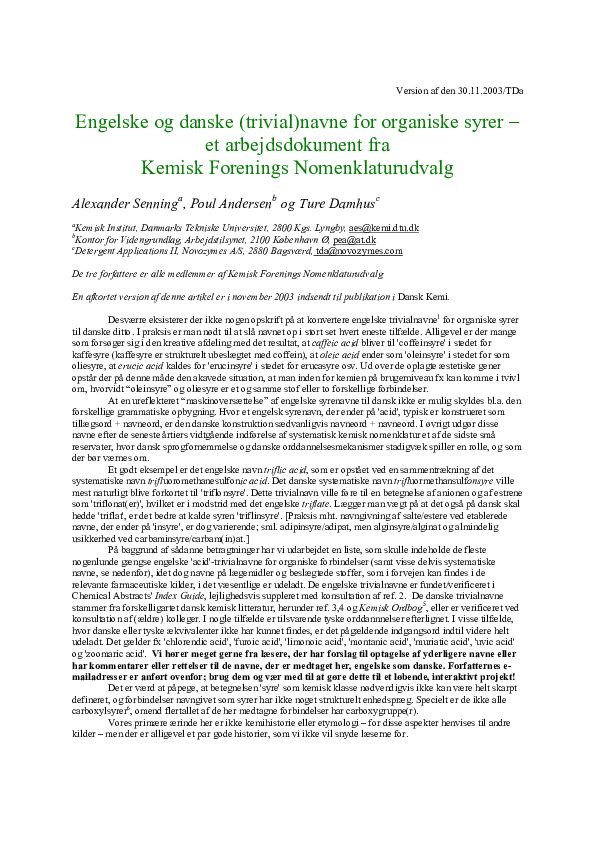 (PDF) Engelske og danske (trivial)navne for organiske syrer − et ...