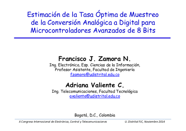 (PDF) Optimizing advanced 8 bit PIC micro ADC sampling rate (talk, spanish)