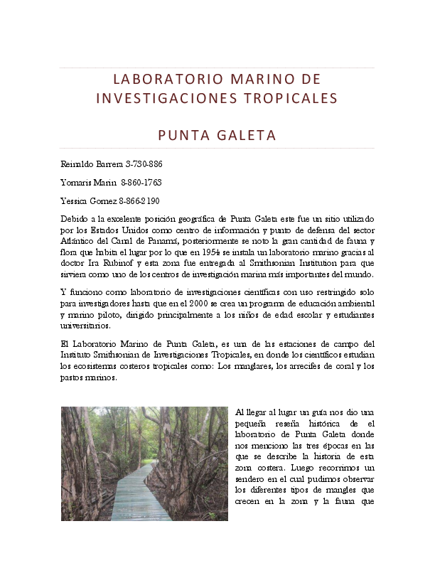 (DOC) Gira Punta Galeta