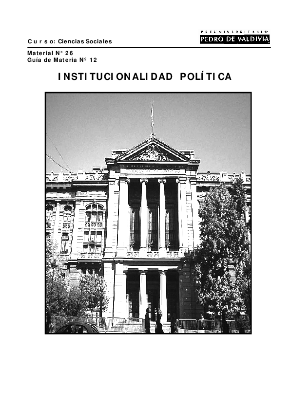 (PDF) INSTITUCIONALIDAD POLÍTICA C u r s o: Ciencias Sociales Material ...