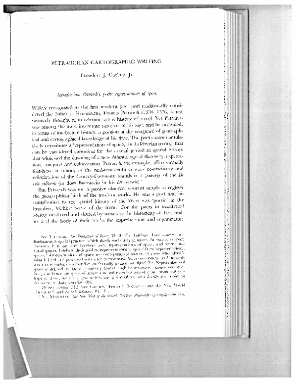 (PDF) “Petrarch’s Cartographical Writing.” Humanisms in the ...