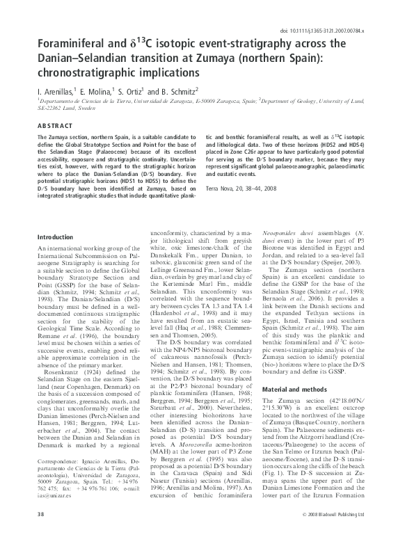(PDF) Foraminiferal and d13C isotopic event-stratigraphy across the ...