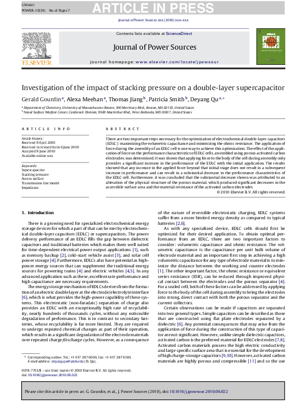(PDF) Investigation of the impact of stacking pressure on a double ...