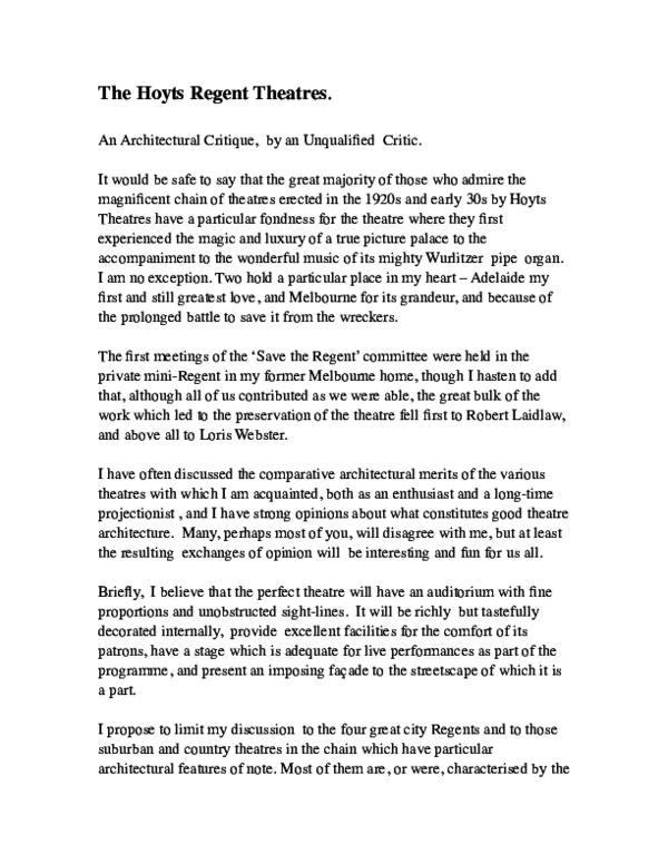 (PDF) The Hoyts Regent Theatres