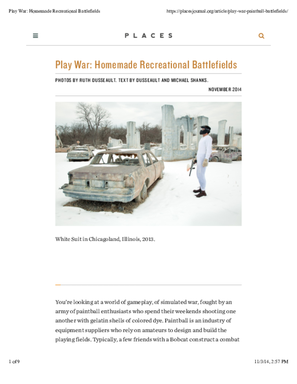 Play War: Homemade Recreational Battlefields