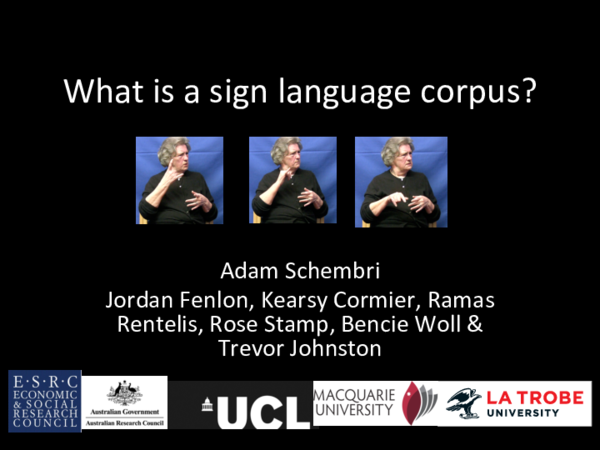 (PDF) What is a sign language corpus?