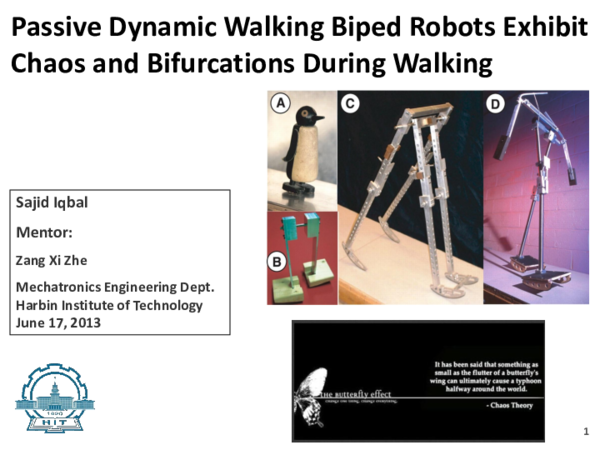 (PDF) Chaos and Bifurcations in Passive Dynamic Walking (PDW) Biped Robots