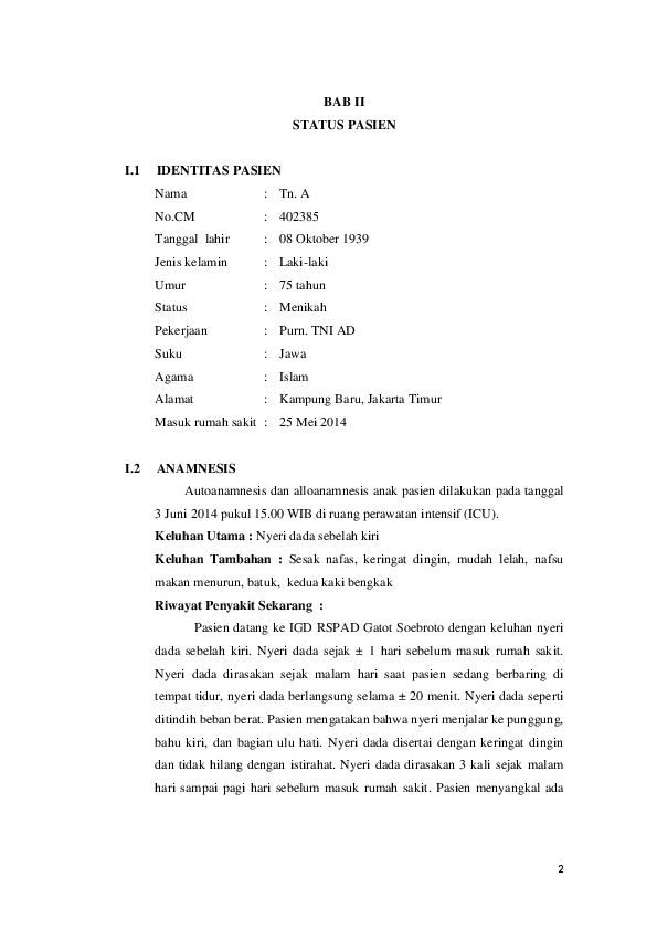 (DOC) BAB II Status Pasien